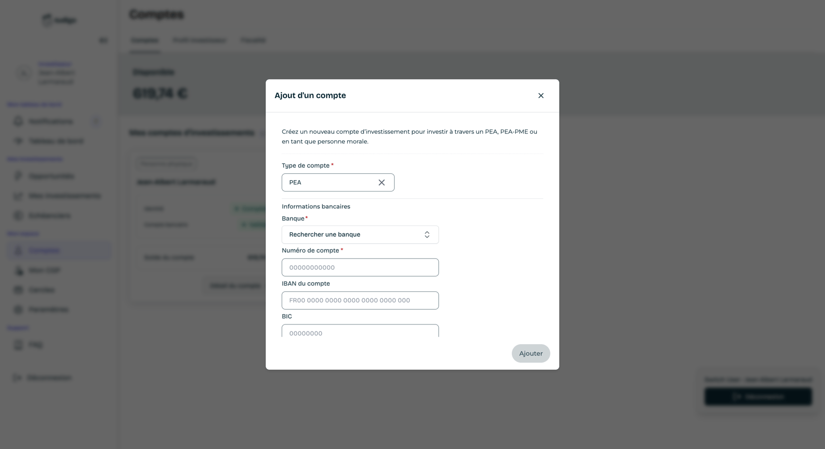 Comment ajouter mon compte PEA ou PEA-PME sur Tudigo